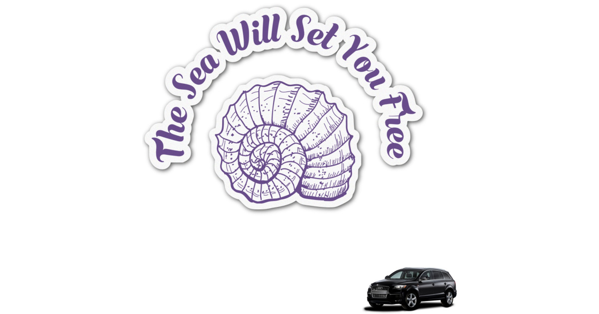 Custom Sea Shells Graphic Car Decal (Personalized) | YouCustomizeIt
