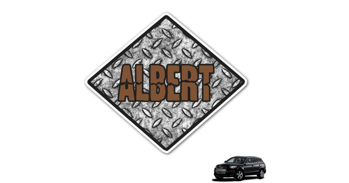 Custom Diamond Plate Graphic Car Decal (Personalized) | YouCustomizeIt