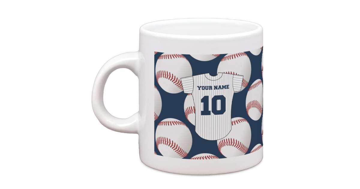 Custom Baseball Jersey Espresso Cup (Personalized) | YouCustomizeIt