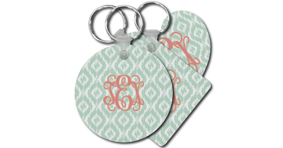 Custom Monogram Plastic Keychain | YouCustomizeIt