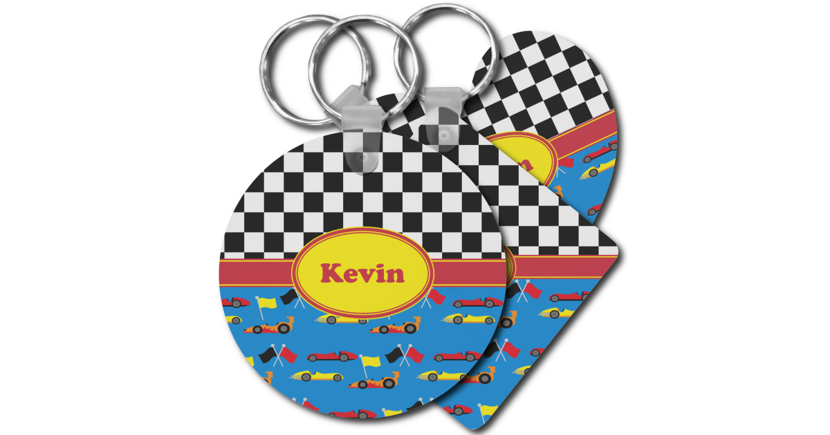 Custom Racing Car Plastic Keychain (Personalized) | YouCustomizeIt