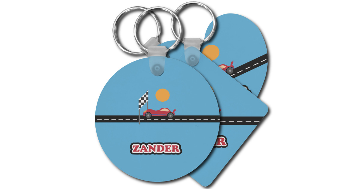 Custom Race Car Plastic Keychain (Personalized) | YouCustomizeIt
