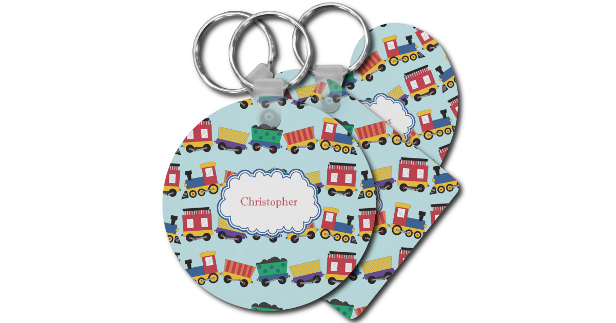Custom Trains Plastic Keychain (Personalized) | YouCustomizeIt