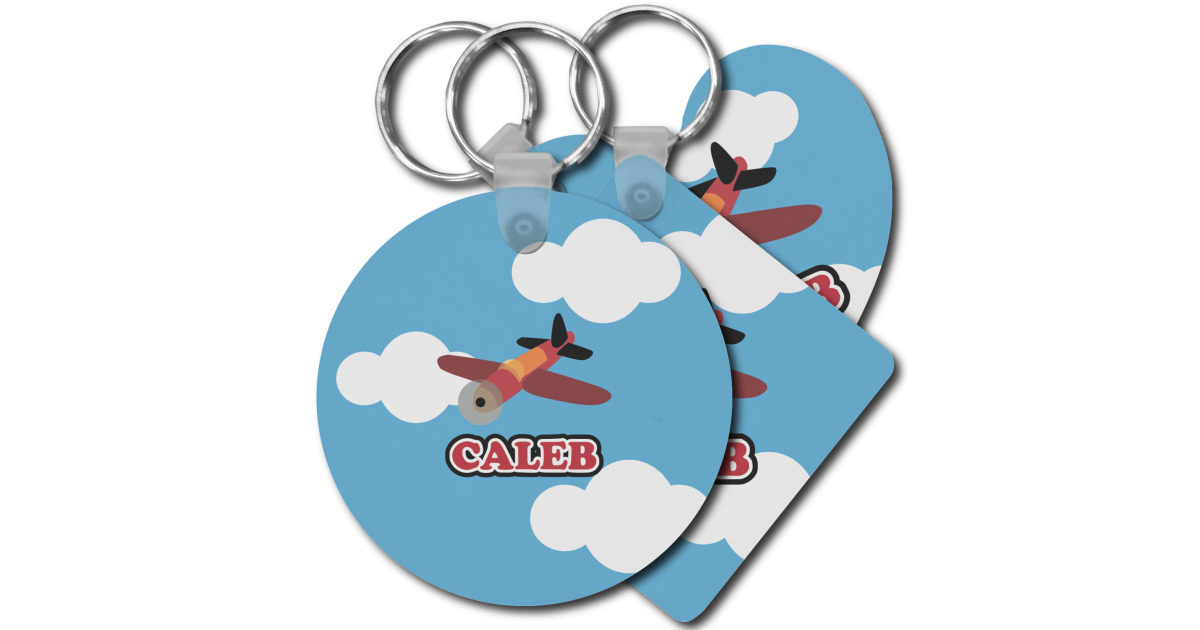 Custom Airplane Plastic Keychain (Personalized) | YouCustomizeIt