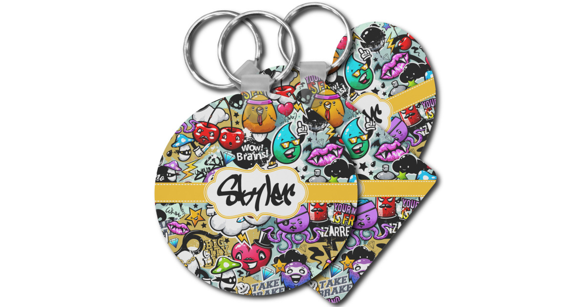 Custom Graffiti Plastic Keychain (Personalized) | YouCustomizeIt