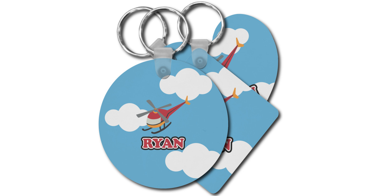 Custom Helicopter Plastic Keychain (Personalized) | YouCustomizeIt