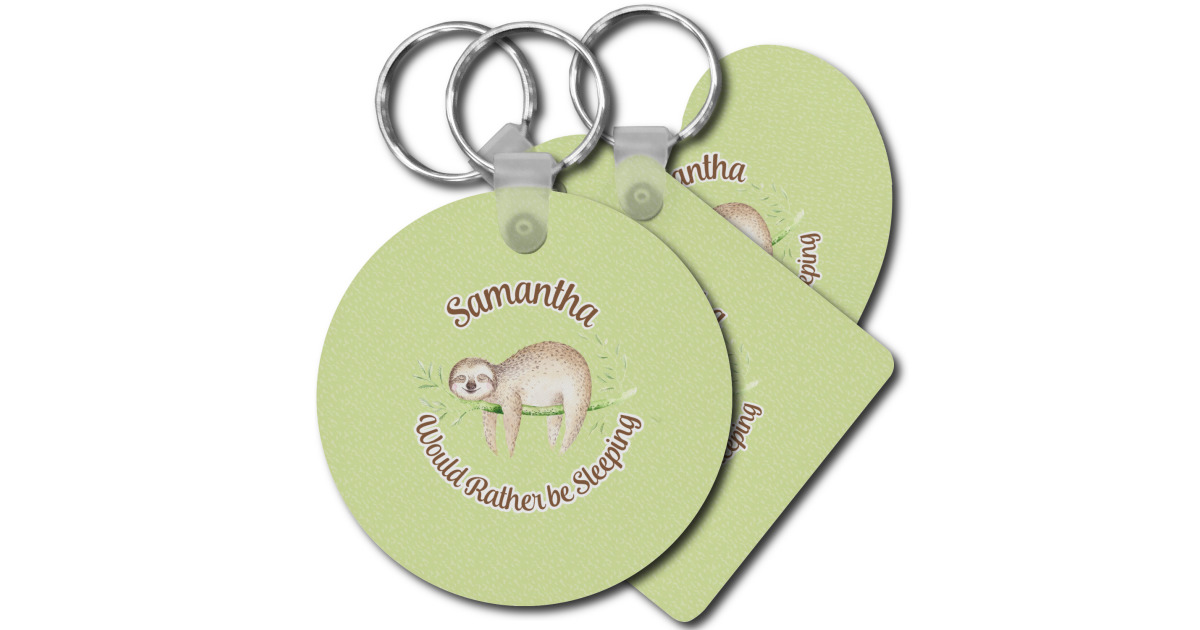 Custom Sloth Plastic Keychain (Personalized) | YouCustomizeIt