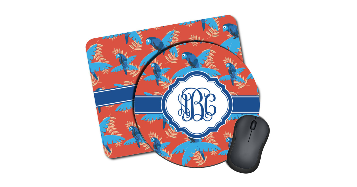 Custom Blue Parrot Mouse Pad (Personalized) | YouCustomizeIt