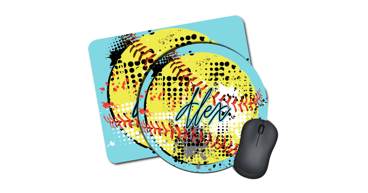 Custom Softball Mouse Pad (Personalized) | YouCustomizeIt