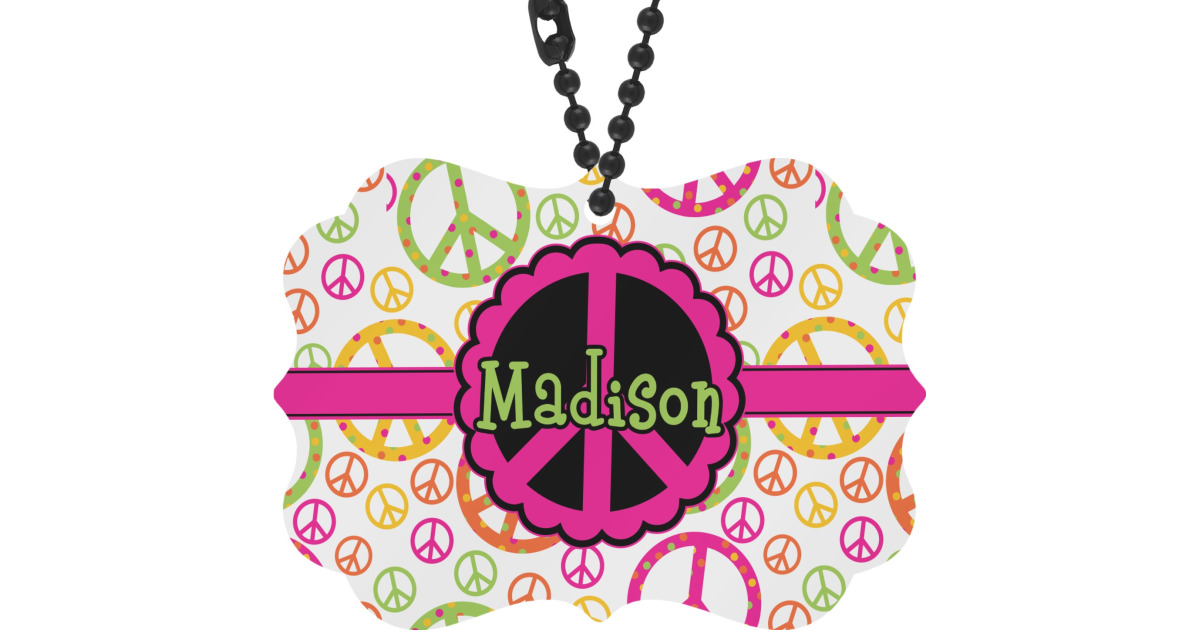 Custom Peace Sign Rear View Mirror Decor (Personalized) | YouCustomizeIt