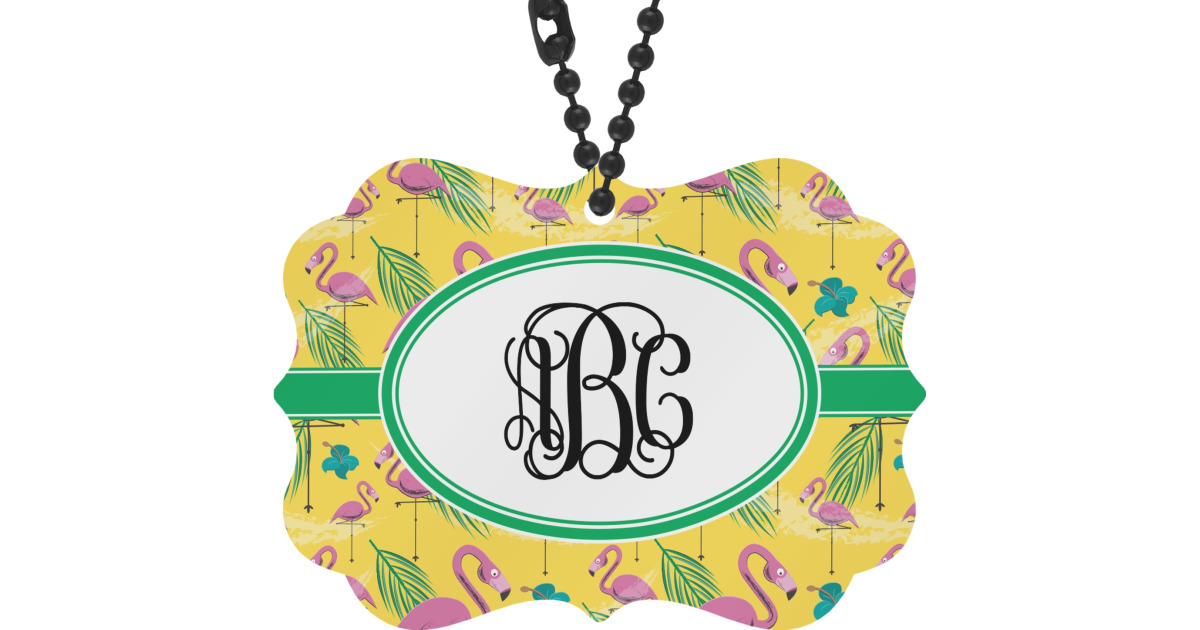 Custom Pink Flamingo Rear View Mirror Decor (Personalized) | YouCustomizeIt
