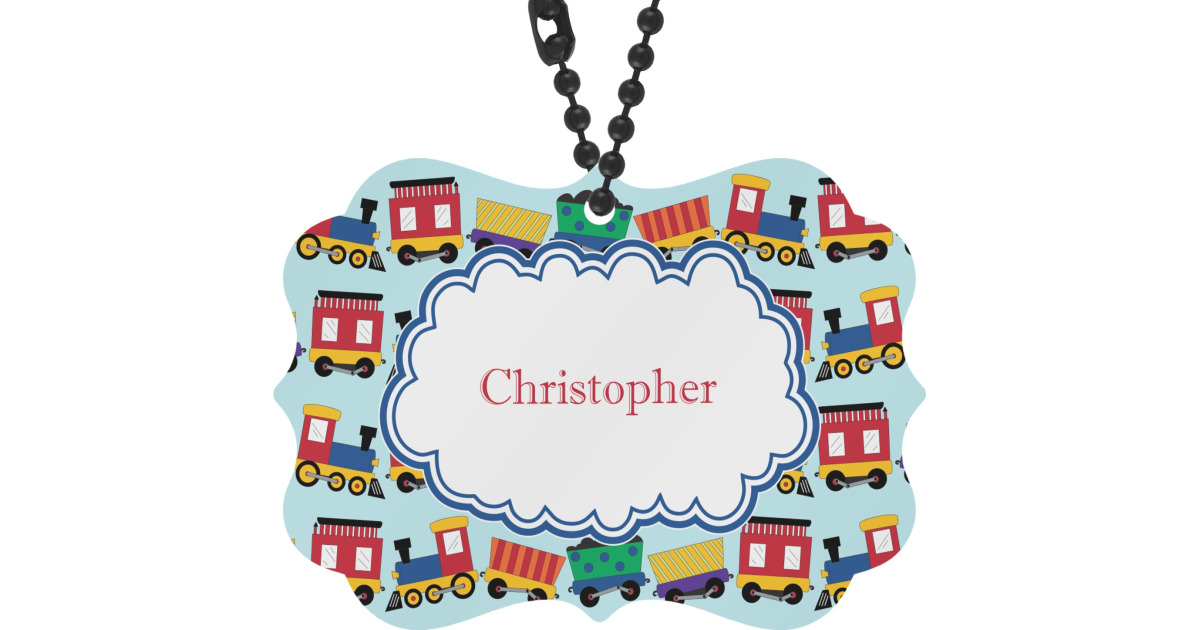 Custom Trains Rear View Mirror Decor (Personalized) | YouCustomizeIt