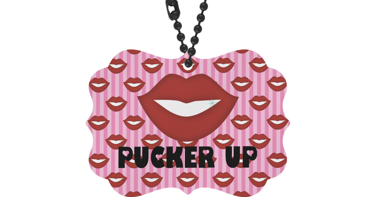 Custom Lips (Pucker Up) Rear View Mirror Decor | YouCustomizeIt