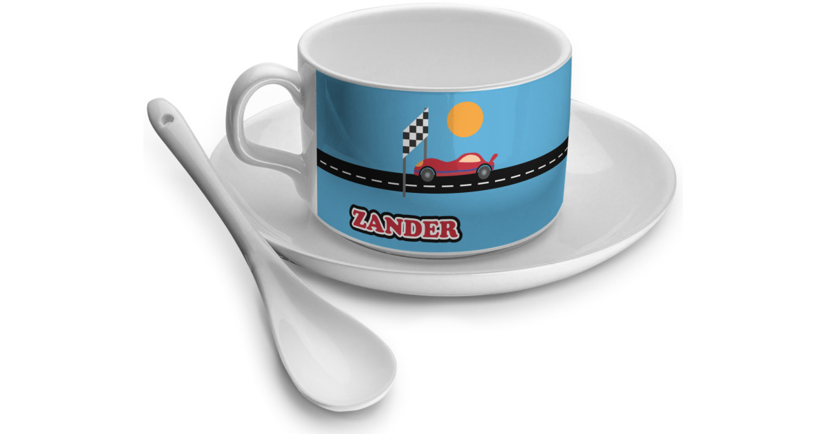 Custom Race Car Tea Cup (Personalized) | YouCustomizeIt