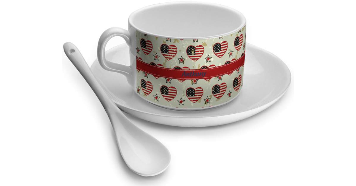Custom Americana Tea Cup (Personalized) | YouCustomizeIt