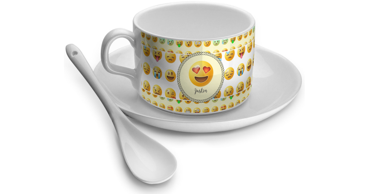 Custom Emojis Tea Cup (Personalized) | YouCustomizeIt