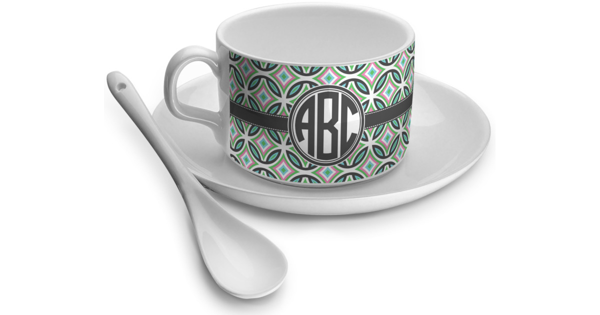 Custom Geometric Circles Tea Cup (Personalized) | YouCustomizeIt