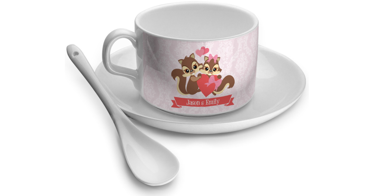 Custom Chipmunk Couple Tea Cup (Personalized) | YouCustomizeIt