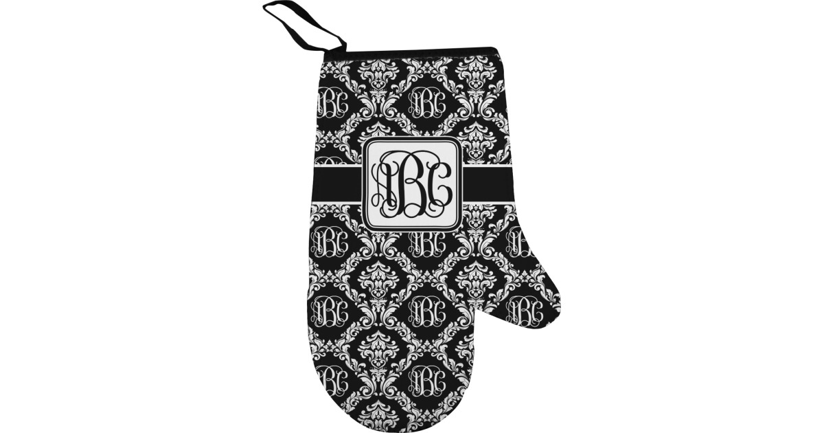 Custom Monogrammed Damask Oven Mitt (Personalized) | YouCustomizeIt