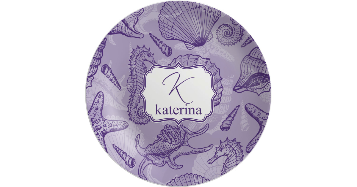 Custom Sea Shells Melamine Plate (Personalized) | YouCustomizeIt
