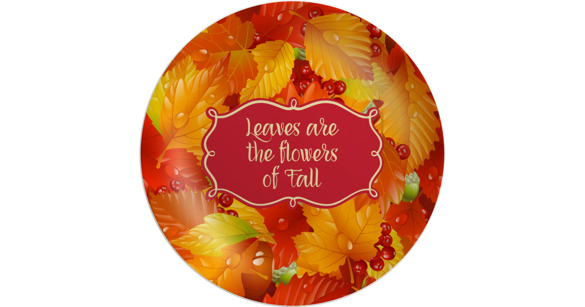 Custom Fall Leaves Melamine Plate | YouCustomizeIt
