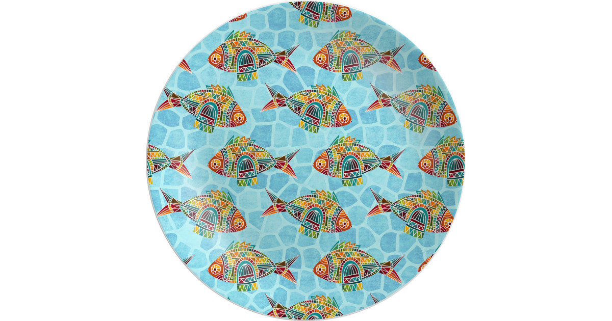 Custom Mosaic Fish Melamine Plate | YouCustomizeIt