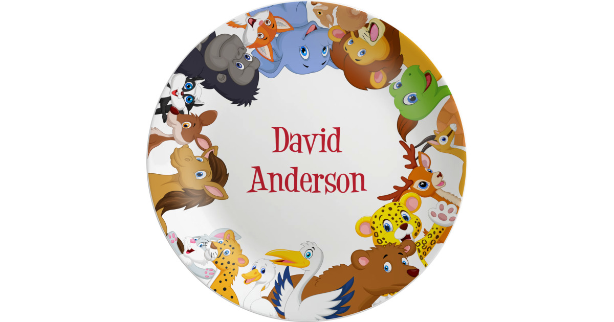 Custom Animals Melamine Plate (Personalized) | YouCustomizeIt