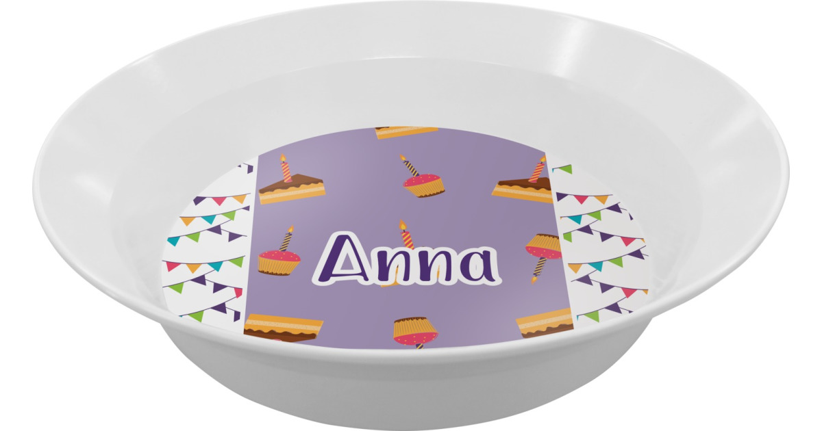Custom Happy Birthday Melamine Bowl (Personalized) | YouCustomizeIt