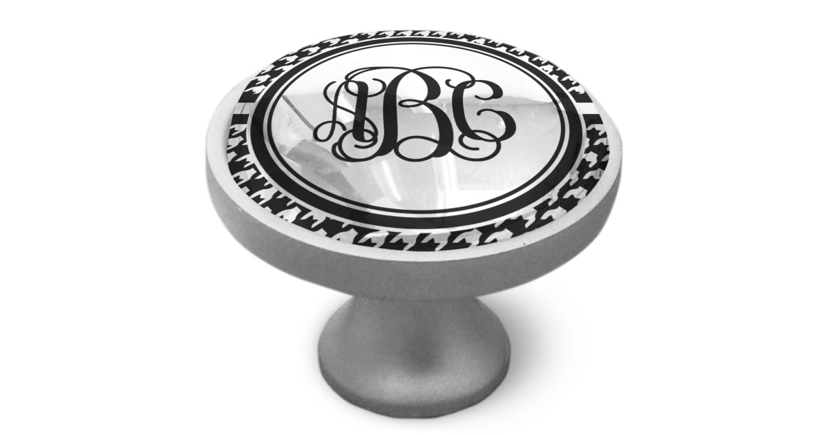 Custom Houndstooth Cabinet Knob (Personalized) | YouCustomizeIt
