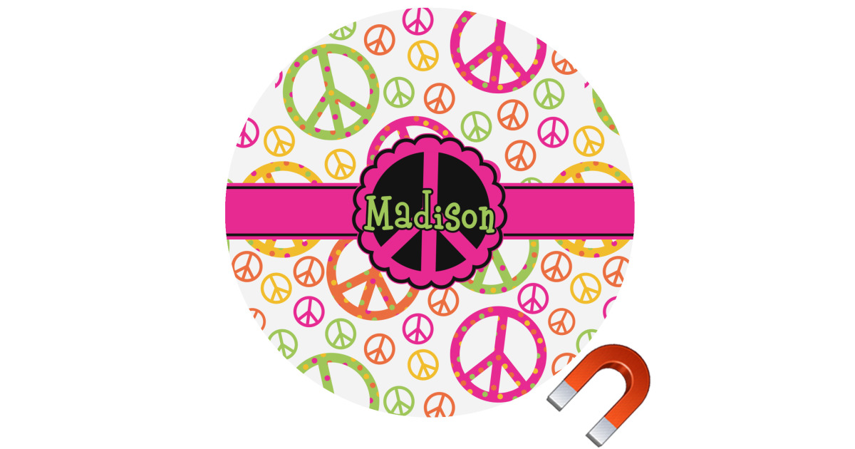 Custom Peace Sign Car Magnet (Personalized) | YouCustomizeIt