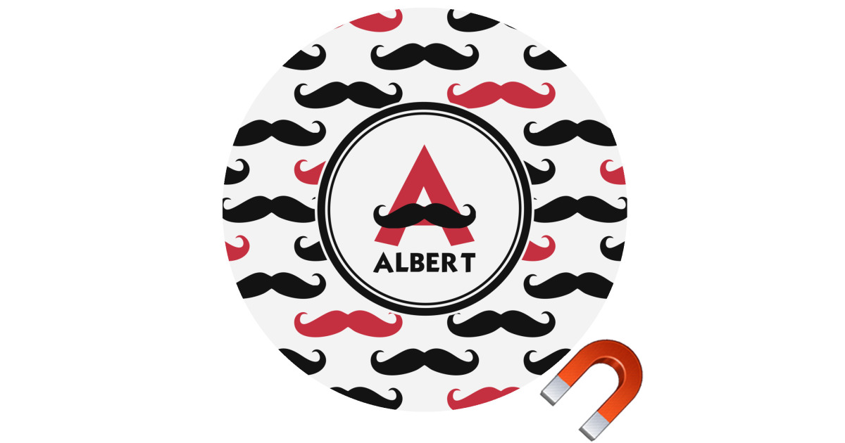 Custom Mustache Print Car Magnet (Personalized) | YouCustomizeIt