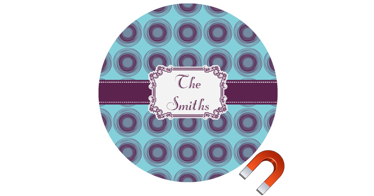 Custom Concentric Circles Car Magnet (Personalized) | YouCustomizeIt