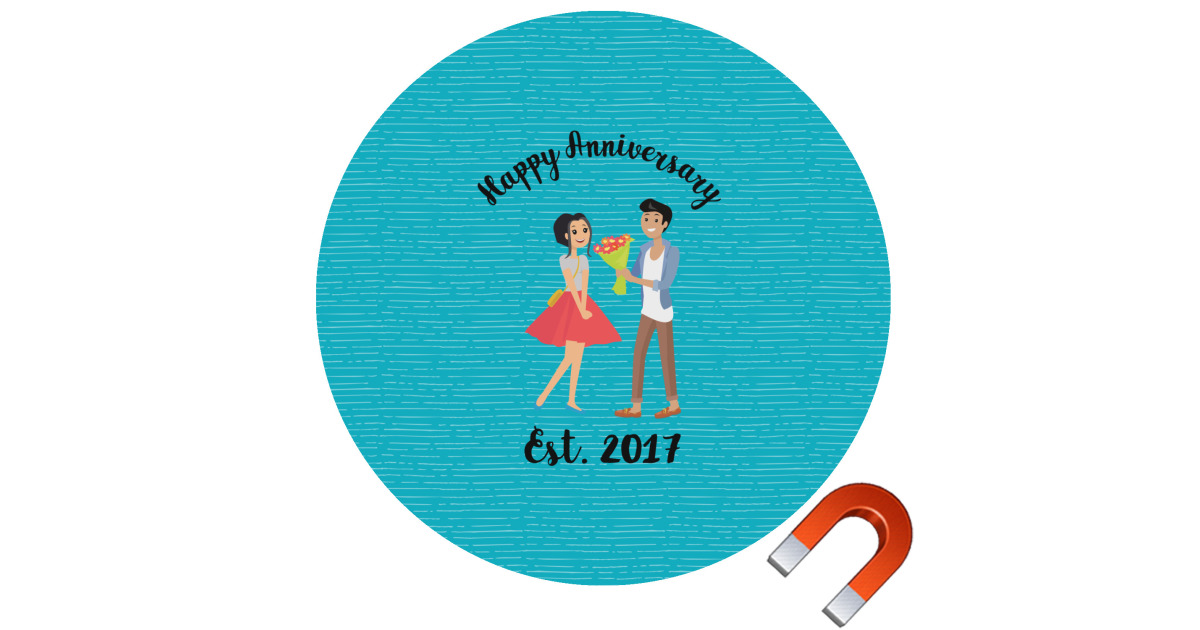 Custom Happy Anniversary Car Magnet (Personalized) | YouCustomizeIt