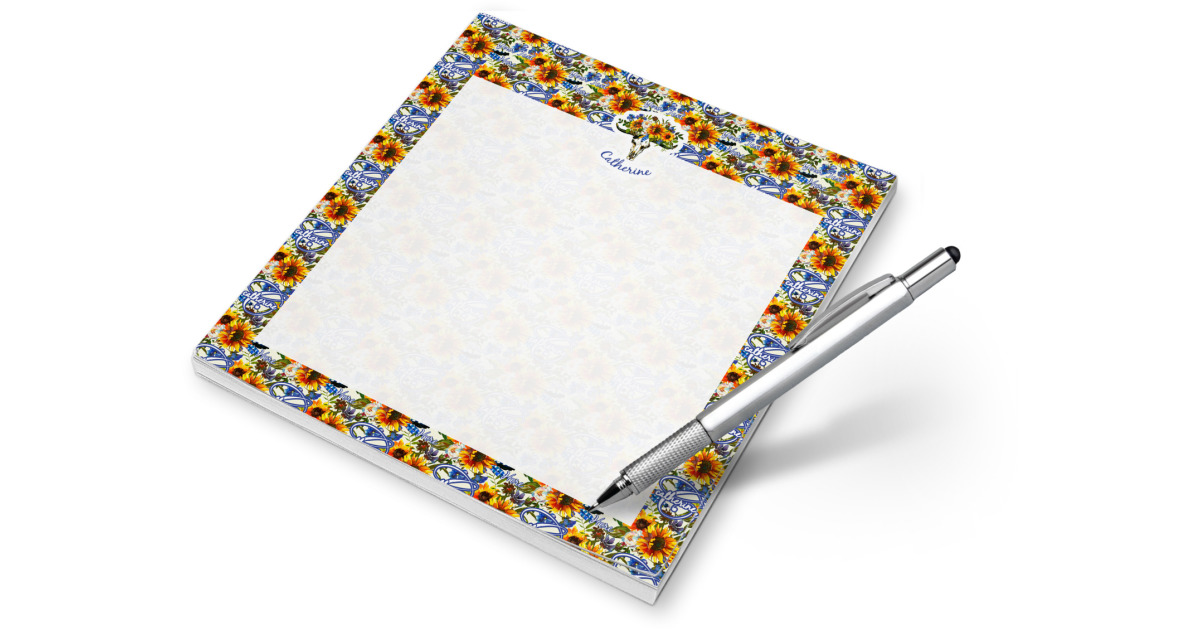 Custom Sunflowers Notepad (Personalized) | YouCustomizeIt