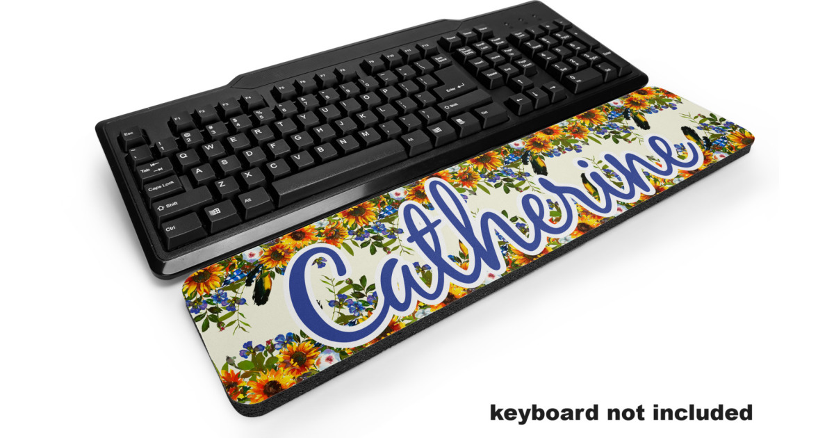 Custom Sunflowers Keyboard Wrist Rest (Personalized) | YouCustomizeIt