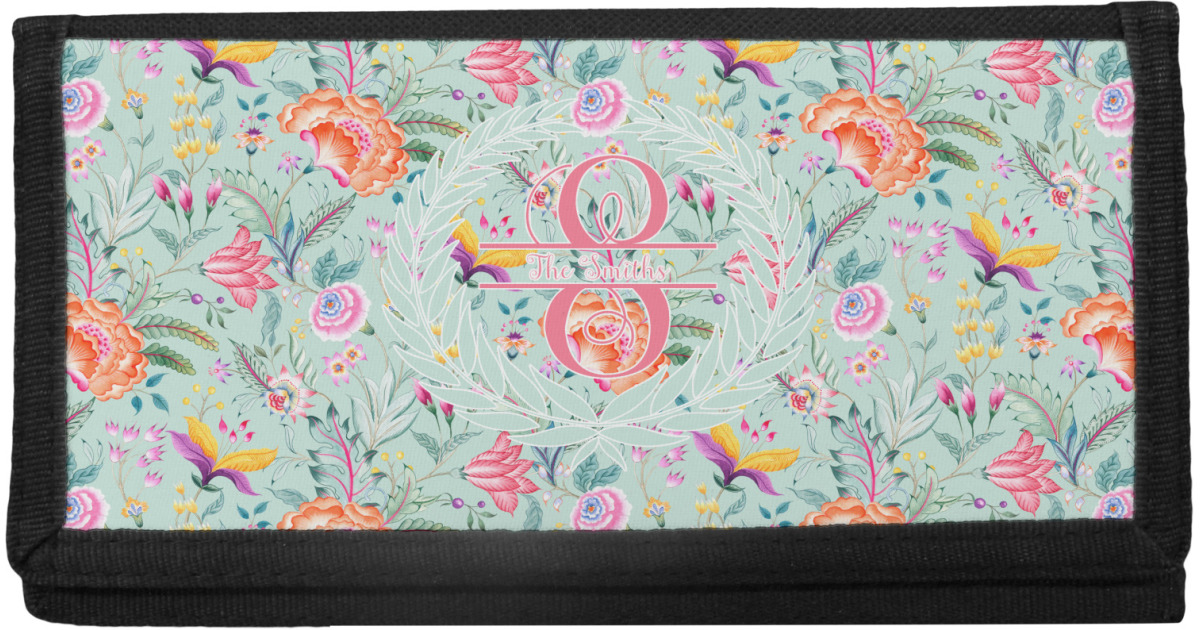 Custom Exquisite Chintz Canvas Checkbook Cover (Personalized ...