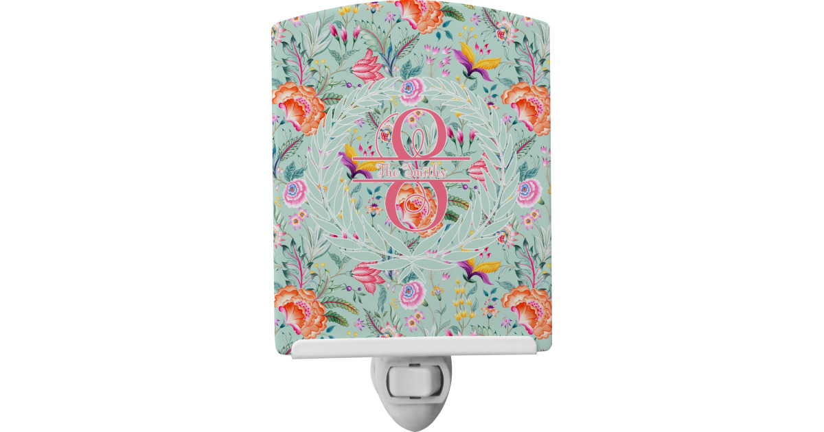 Custom Exquisite Chintz Ceramic Night Light (Personalized) | YouCustomizeIt