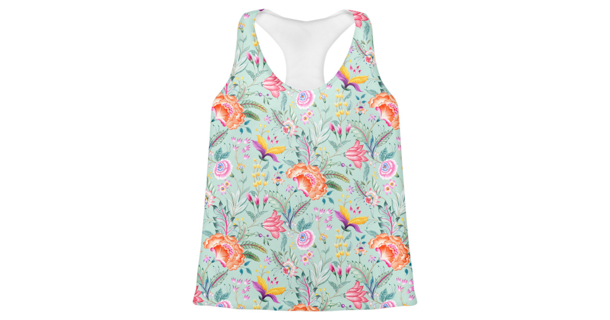 Custom Exquisite Chintz Womens Racerback Tank Top | YouCustomizeIt