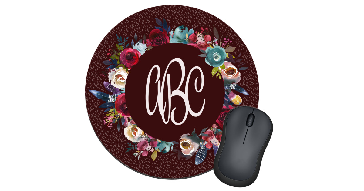Custom Boho Round Mouse Pad (Personalized) | YouCustomizeIt