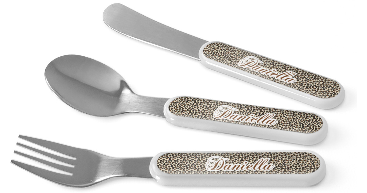 Custom Leopard Print Kid's Flatware (Personalized) | YouCustomizeIt