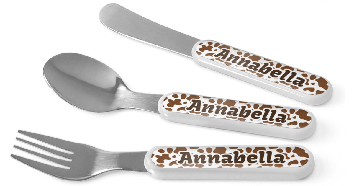 Custom Cow Print Kid's Flatware (Personalized) | YouCustomizeIt