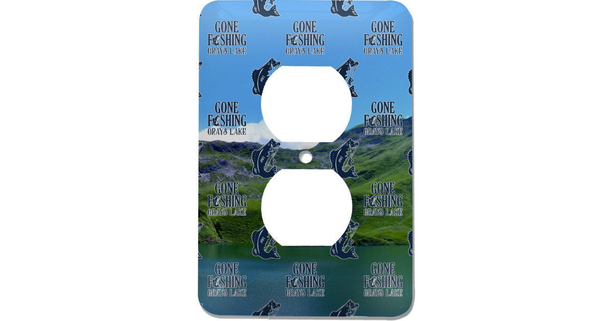 Custom Gone Fishing Electric Outlet Plate (Personalized) | YouCustomizeIt