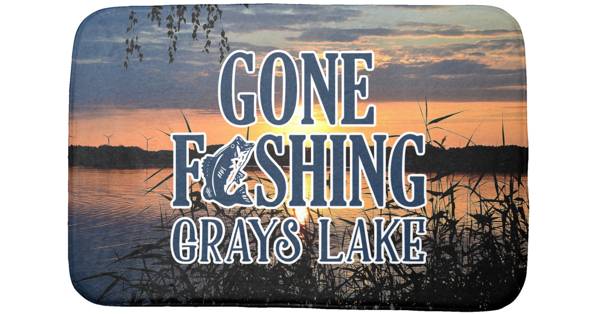 Custom Gone Fishing Dish Drying Mat (Personalized) | YouCustomizeIt