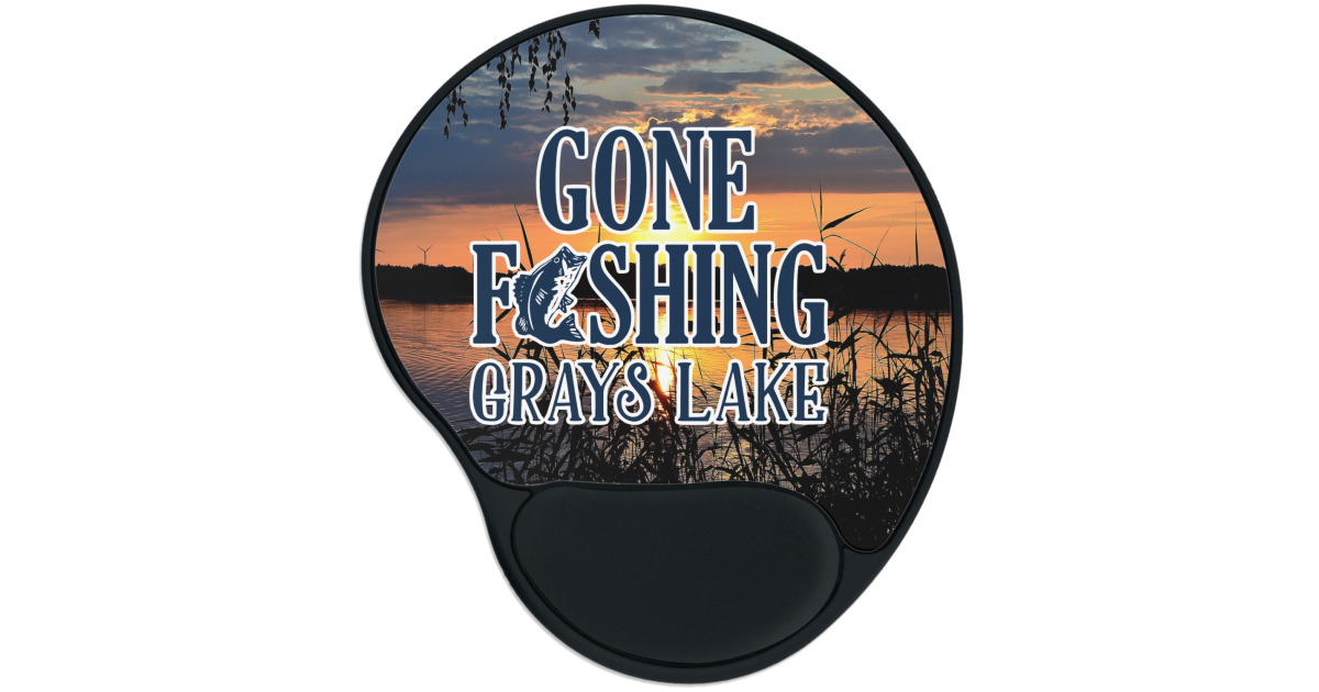 Custom Gone Fishing Mouse Pad with Wrist Support | YouCustomizeIt