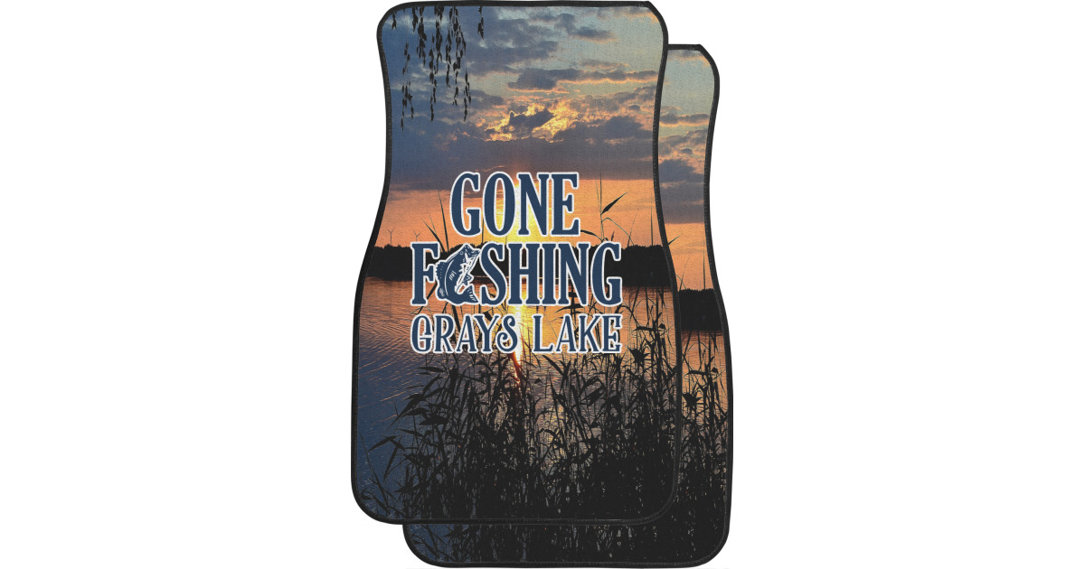 Custom Gone Fishing Car Floor Mats (Personalized) | YouCustomizeIt