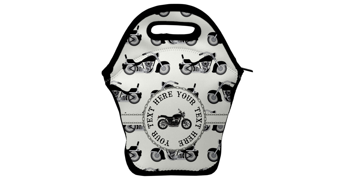 Custom Motorcycle Lunch Bag w/ Name or Text | YouCustomizeIt