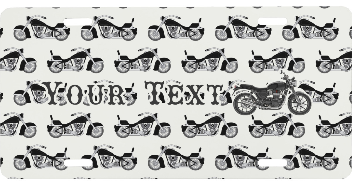 Custom Motorcycle Front License Plate (Personalized) | YouCustomizeIt