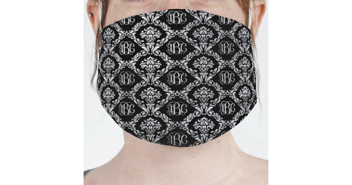 Custom Monogrammed Damask Face Mask Cover (Personalized) | YouCustomizeIt