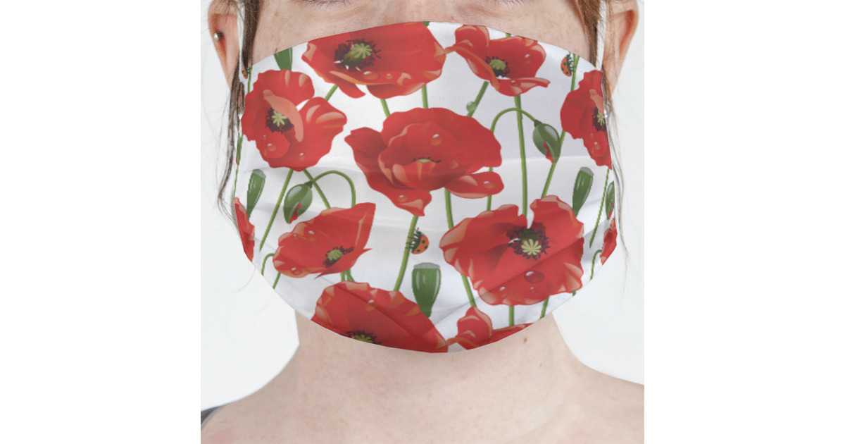 Poppies Face Mask Cover (Personalized) - YouCustomizeIt
