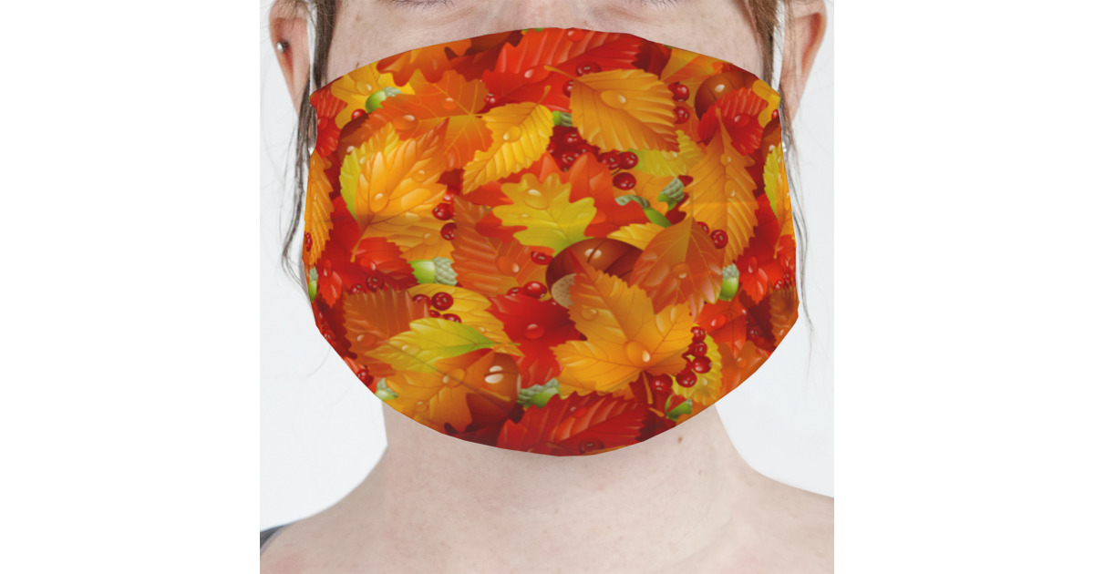 Custom Fall Leaves Face Mask Cover | YouCustomizeIt